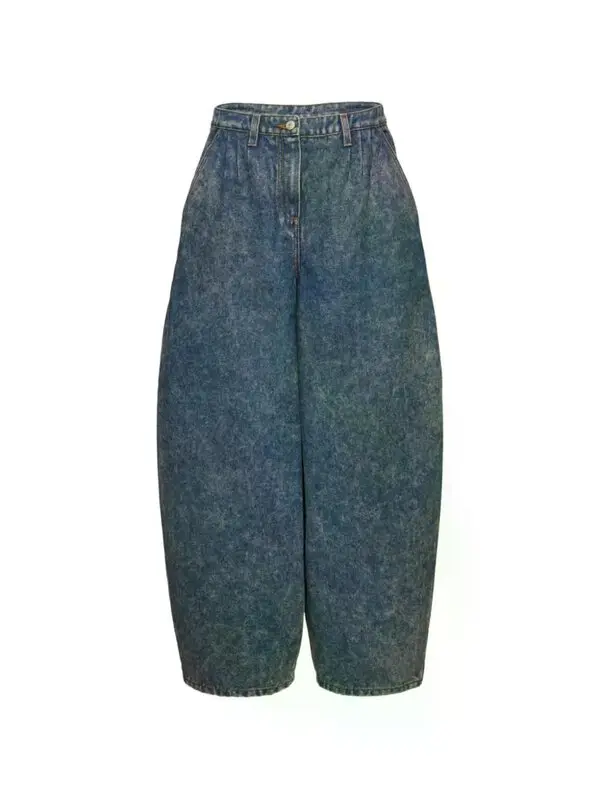 Magda Butrym Acid-wash Pleated Jeans