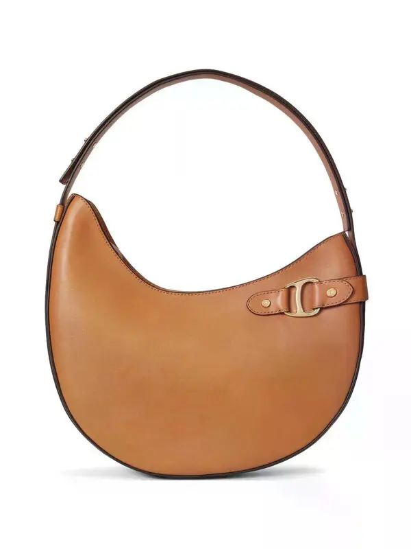 Ralph Lauren Tasha D-ring Leather Shoulder Bag - Brown
