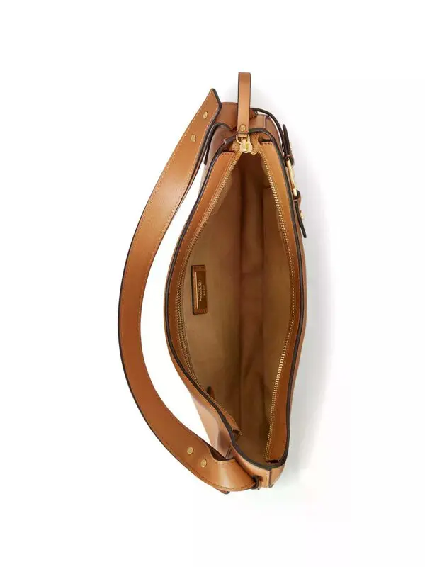 Ralph Lauren Tasha D-ring Leather Shoulder Bag - Brown