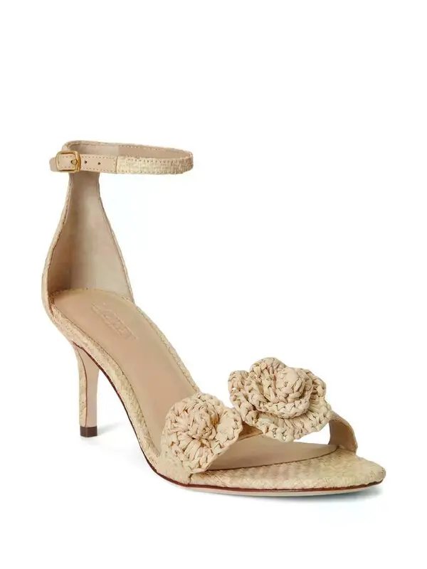 Ralph Lauren Allie Raffia Sandals - Neutrals