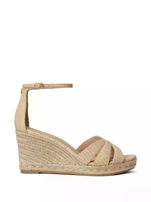 Ralph Lauren Nellie Raffia Wedge Espadrilles