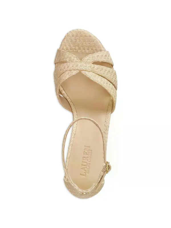 Ralph Lauren Nellie Raffia Wedge Espadrilles