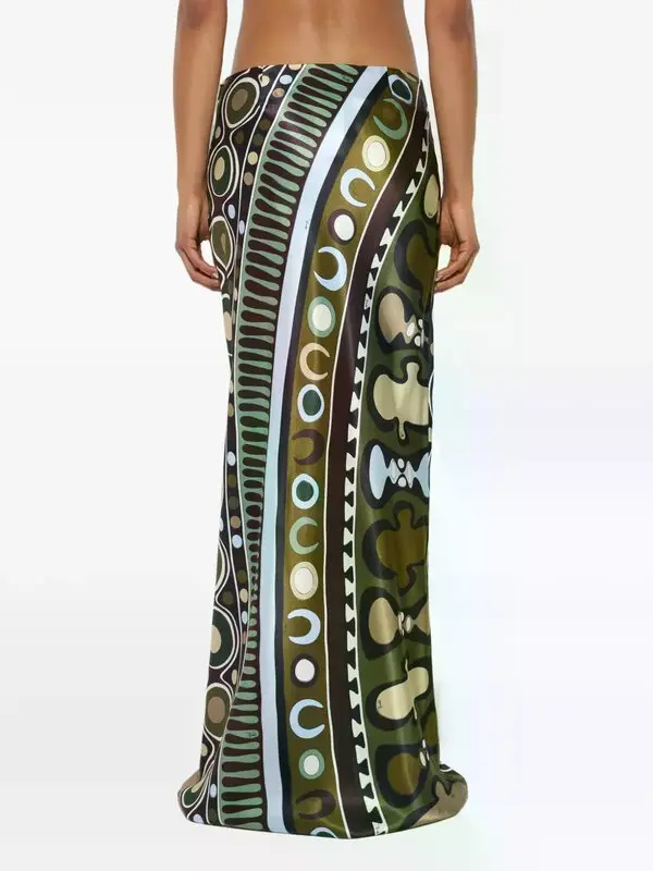 Emilio Pucci Soleil Print Satin Maxi Skirt