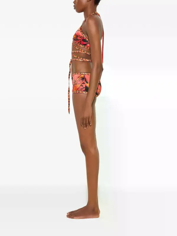 Emilio Pucci Iride-print Wrap-around Bra