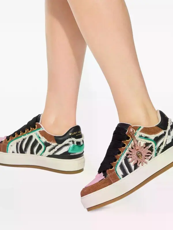 Kurt Geiger Zebra Print Sunbeam Tag Sneakers