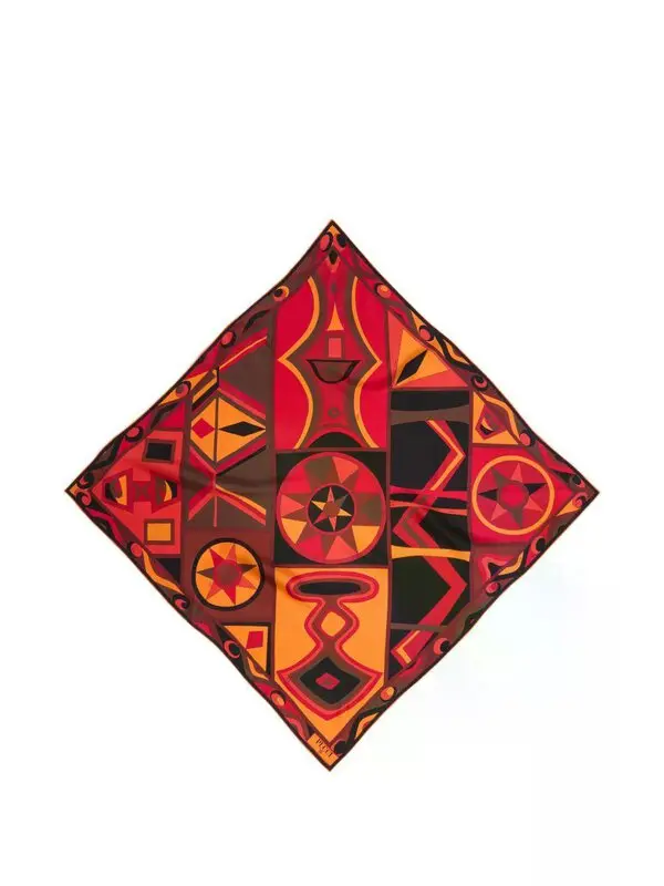 Emilio Pucci Bongo-print Silk Carrè Scarf