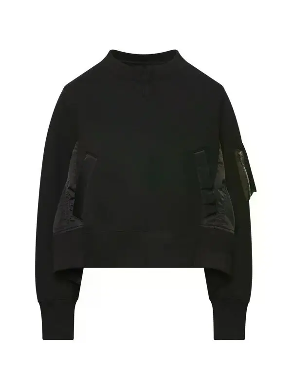 Sacai Sponge Sweat Nylon Twill Sweater