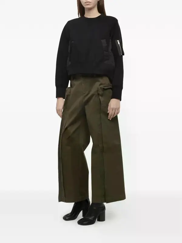 Sacai Sponge Sweat Nylon Twill Sweater