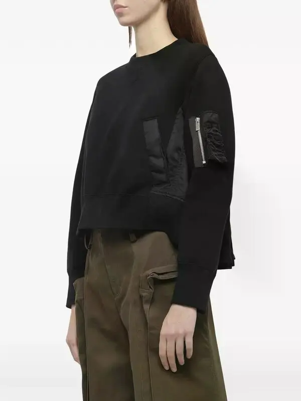 Sacai Sponge Sweat Nylon Twill Sweater