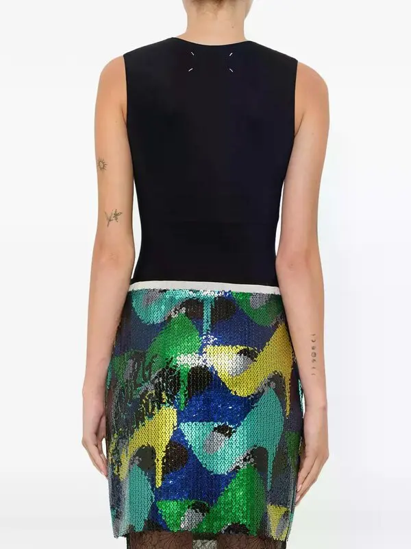 LANVIN Sequin-embellished Printed Skirt