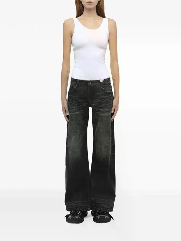 FAX COPY EXPRESS Dirty-wash Straight-leg Jeans