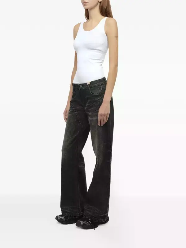 FAX COPY EXPRESS Dirty-wash Straight-leg Jeans