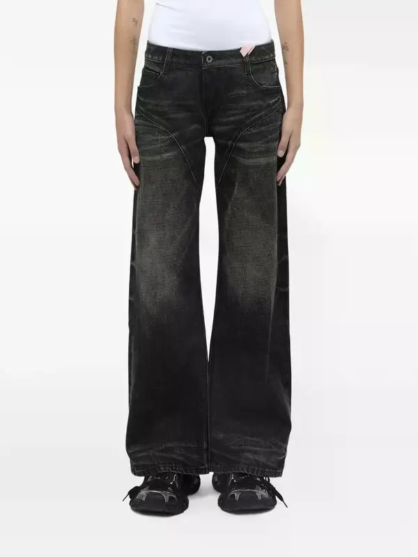 FAX COPY EXPRESS Dirty-wash Straight-leg Jeans