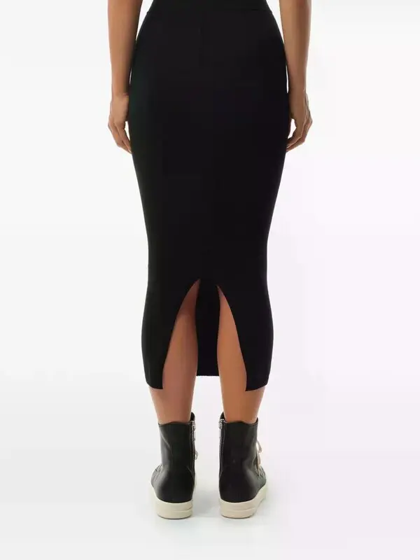Rick Owens Rib-knit Elasticated Waistband Skirt