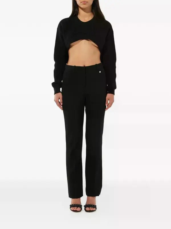 Givenchy Cropped Ribbed Knit Sweater