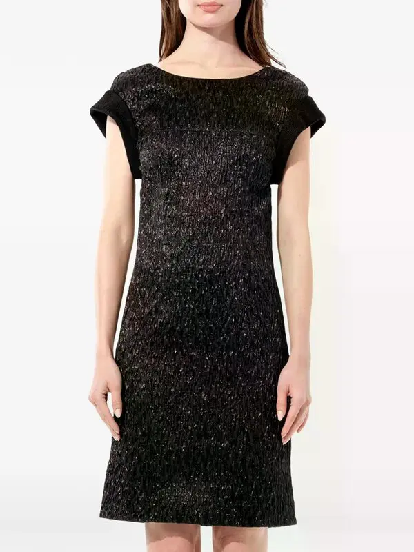 Balenciaga Crewneck Mini Dress With Cap Sleeves