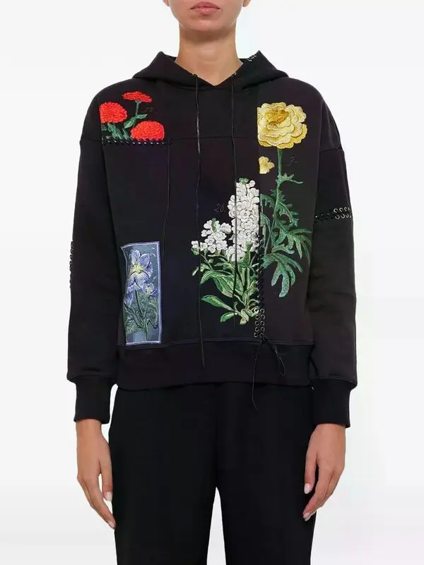 Alexander McQueen Floral Embroidered Hoodie