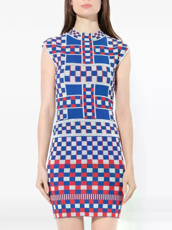 Alexander McQueen Check Pattern Dress
