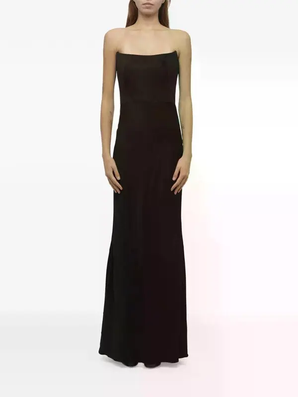 Alexander McQueen Strapless Satin Gown