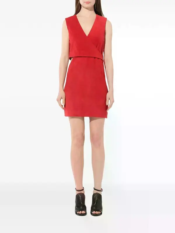 Balmain Leather Wrap Dress