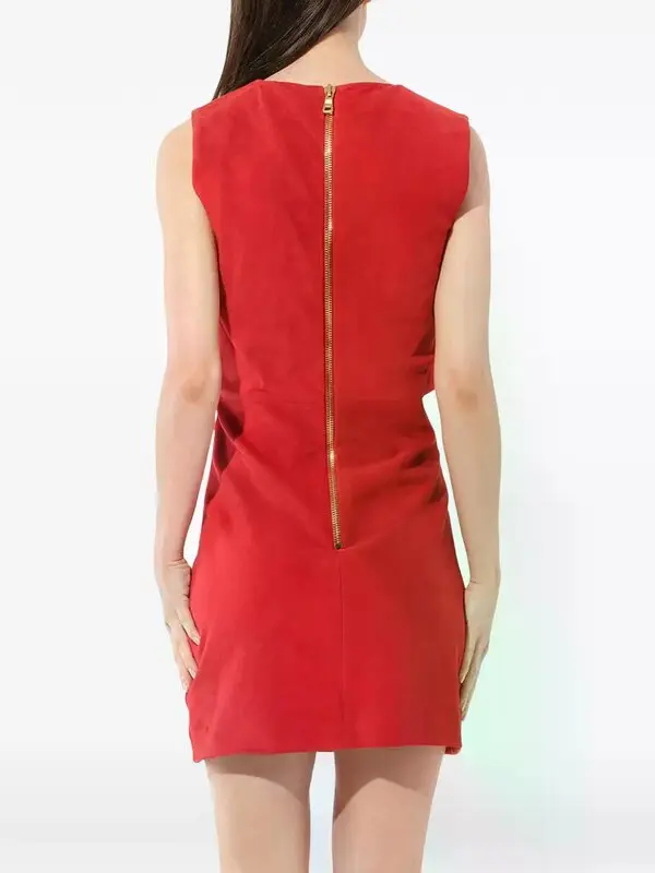 Balmain Leather Wrap Dress