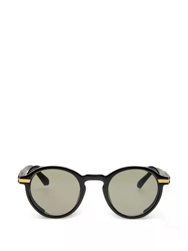 Linda Farrow Round Frame Sunglasses - Black