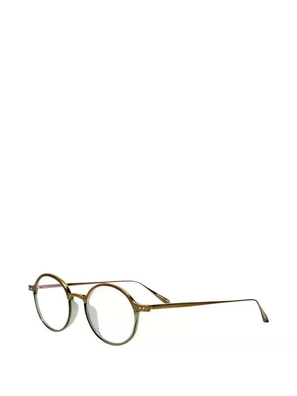 Linda Farrow Round Frame Glasses - Brown