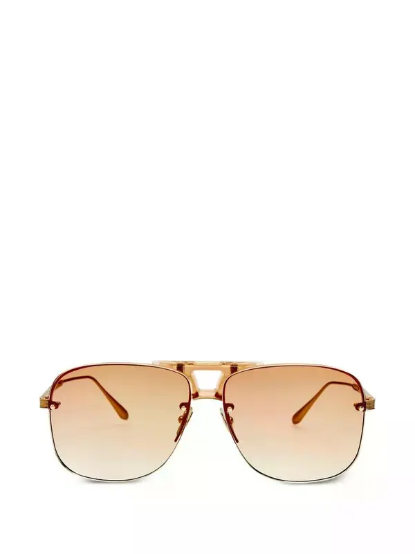 Linda Farrow Square-frame Sunglasses - Gold
