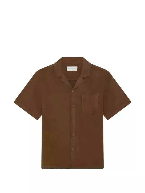 Frescobol Carioca Angelo Slub-texture Camp-collar Shirt