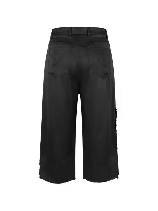 ALMAZ Embroidered Distressed Knee-length Shorts