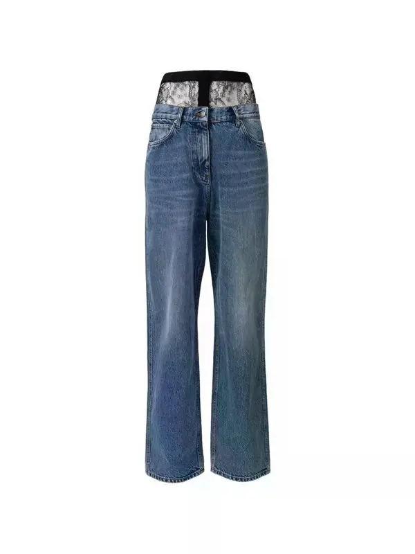 ALMAZ Disclose Lace-panel Jeans