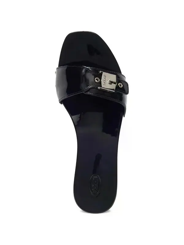 DR. SCHOLL'S SHOES Patent Leather Buckled Sandals