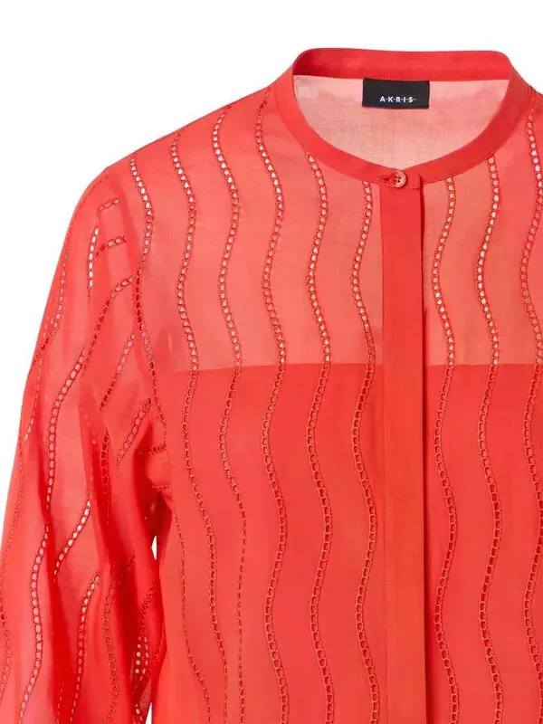 Akris Broderie Anglaise Blouse