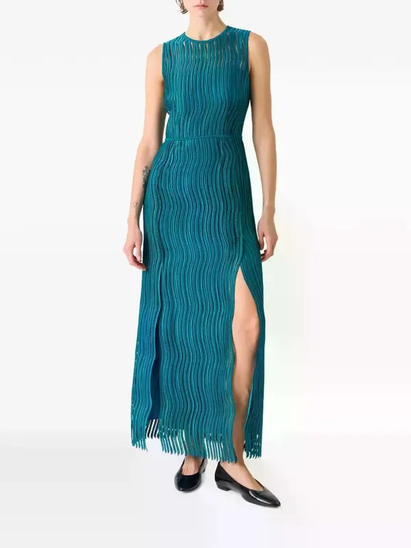 Akris Wave Guipure Maxi Dress