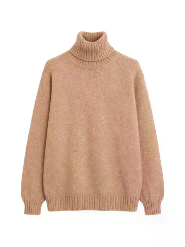 FORTELA Shetland Wool-knit Turtleneck Sweater