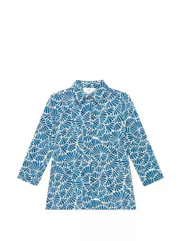 Malìparmi Shell Print Three-quarter Sleeve Shirt