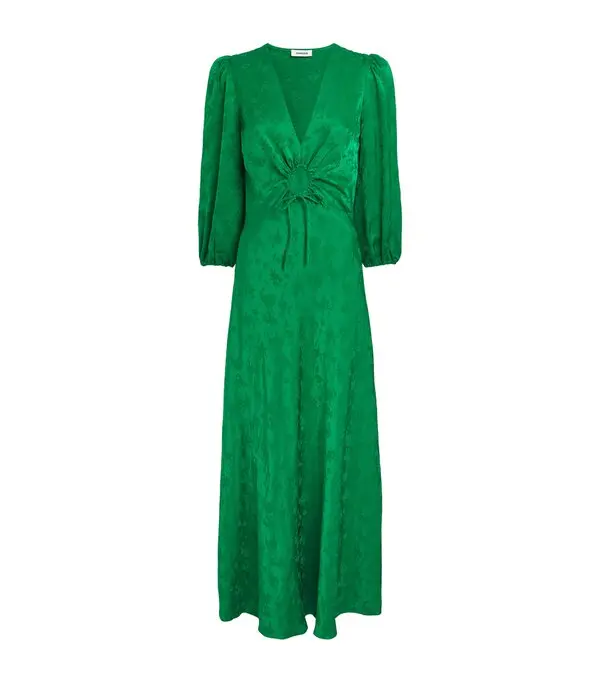 Sandro Floral Jacquard Maxi Dress