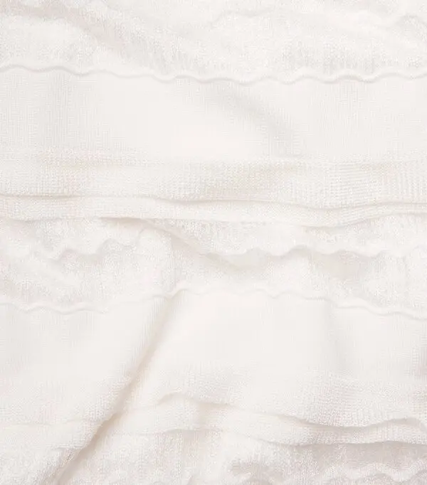Sandro Pointelle Knit Plunge Maxi Dress