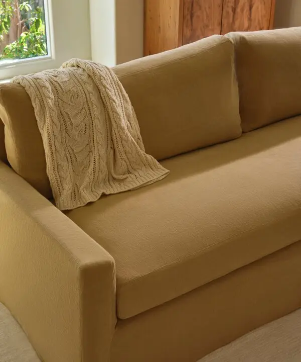 Jenni Kayne Harbor Sofa In Wheat Linen