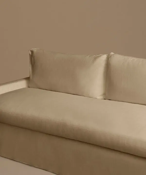 Jenni Kayne Harbor Sofa In Wheat Linen