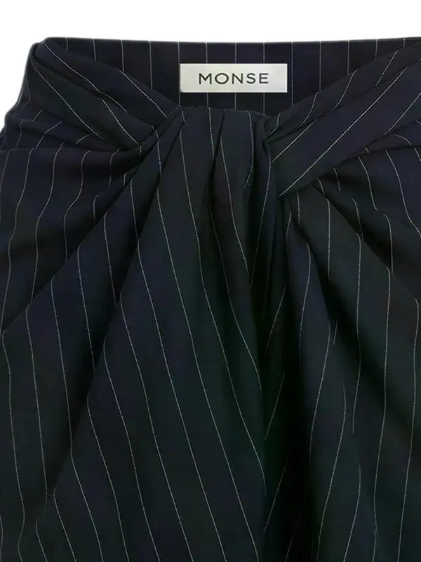 Monse Pinstripe Twisted Shorts