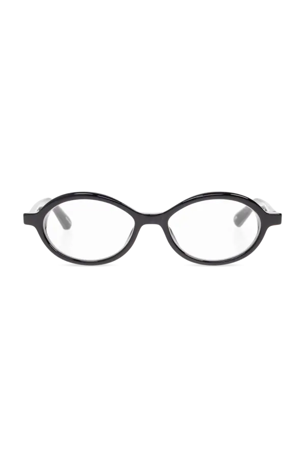 Jacquemus Oval Full Rim Acetate Prescription Eyeglasses - Black