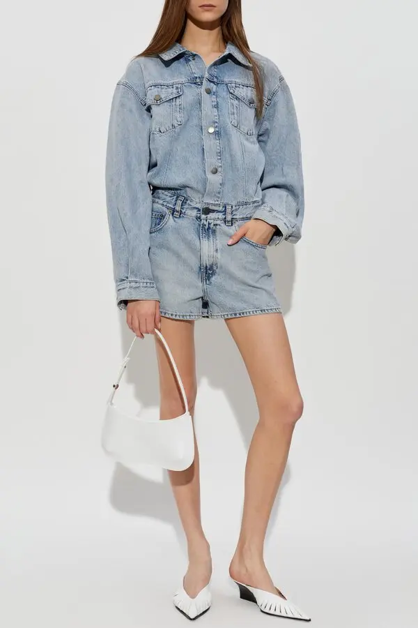 HAIKURE Elle" Denim Jumpsuit With Button-up Front And Multiple Pockets - Blue