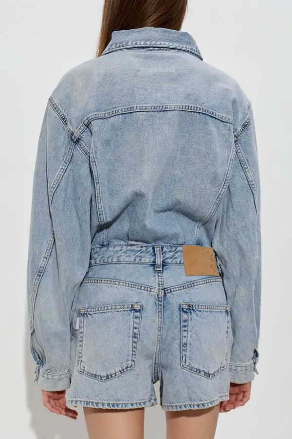 HAIKURE Elle" Denim Jumpsuit With Button-up Front And Multiple Pockets - Blue