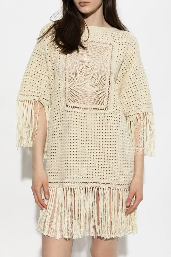Zimmermann Crochet Fringe Top