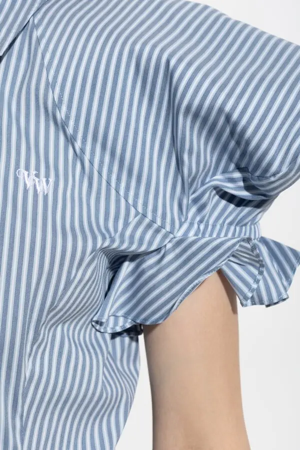 VIVIENNE WESTWOOD Gexy" Striped Shirt With Puffed Sleeves