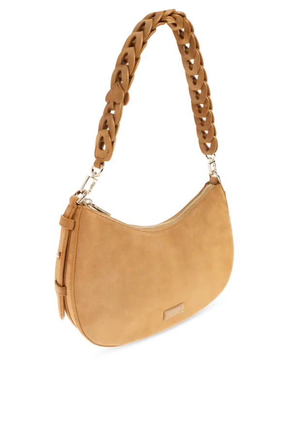Kate Spade New York Suede "liv" Hobo Bag With Braided Strap - Beige