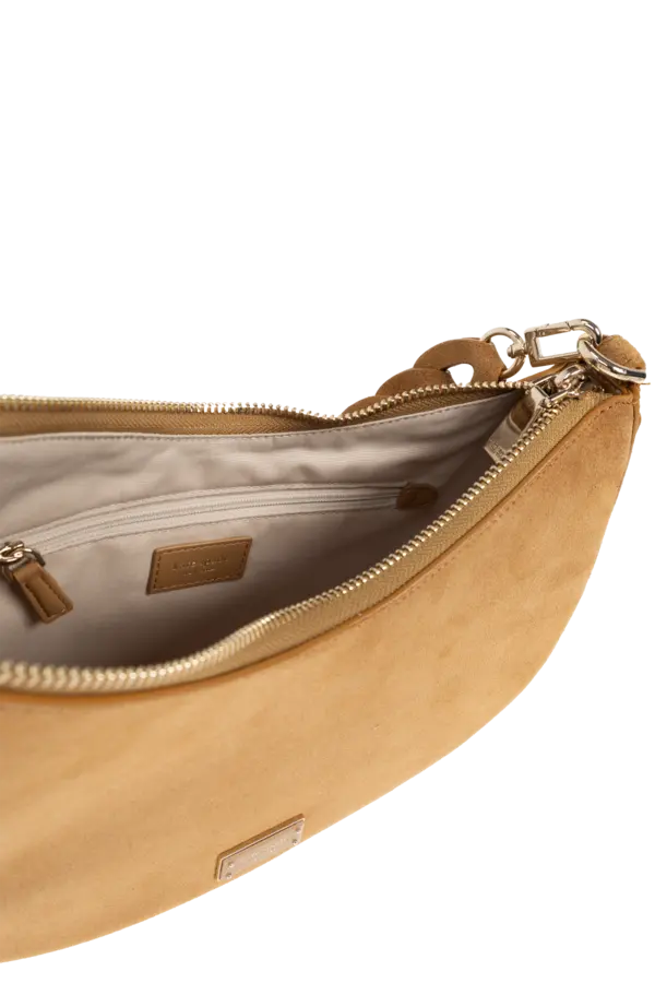 Kate Spade New York Suede "liv" Hobo Bag With Braided Strap - Beige