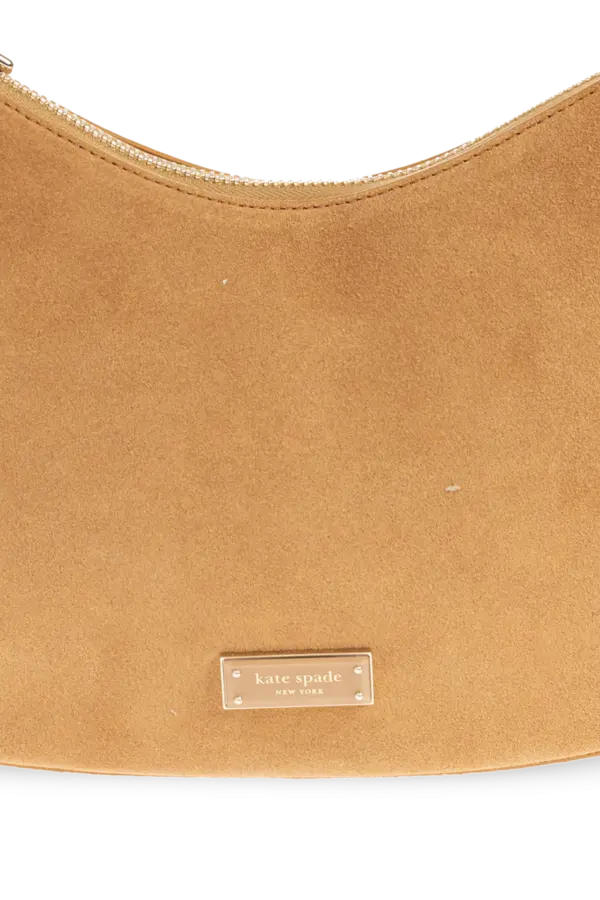Kate Spade New York Suede "liv" Hobo Bag With Braided Strap - Beige