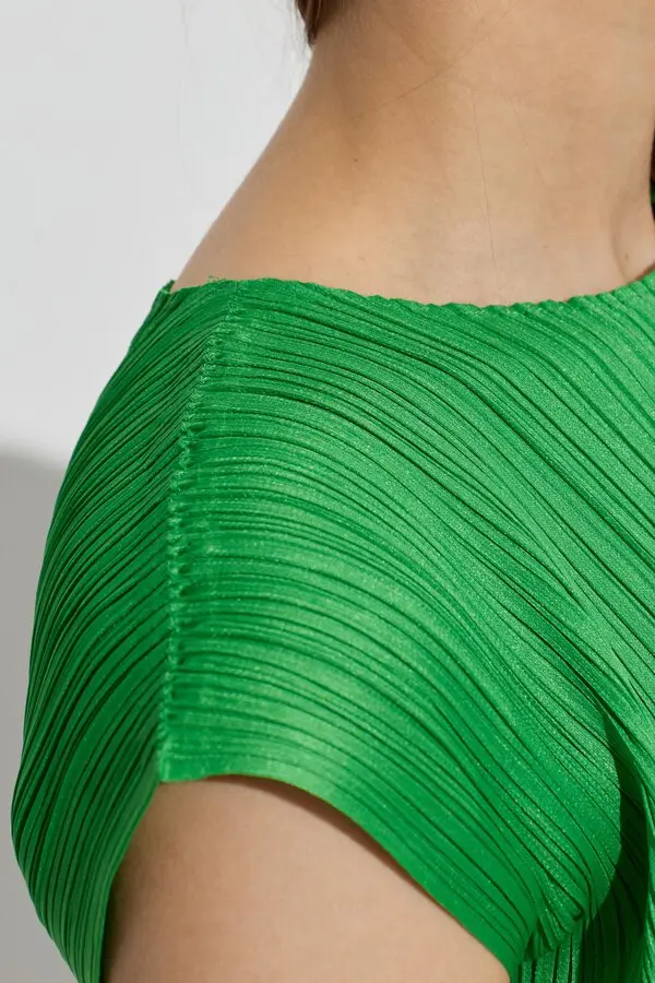 Issey Miyake Color Blocked Midi Dress